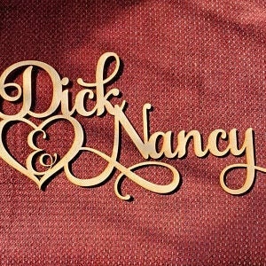 Small Name up to 12" X 6" | Custom Name | Laser Cut Name | Wreath Name ...