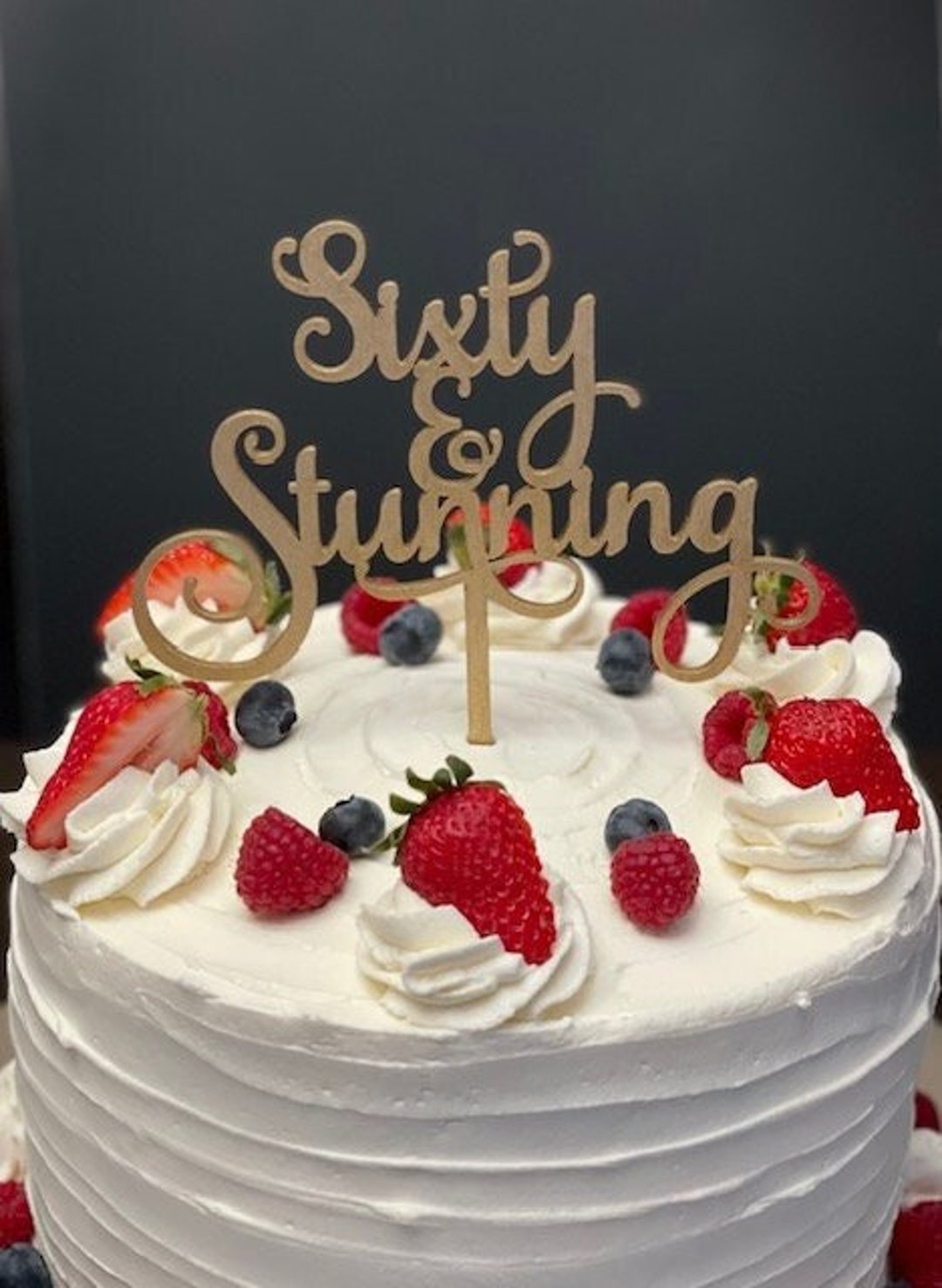 60th Birthday Cake Topper, 60th Birthday Decoration, Birthday Cake ...