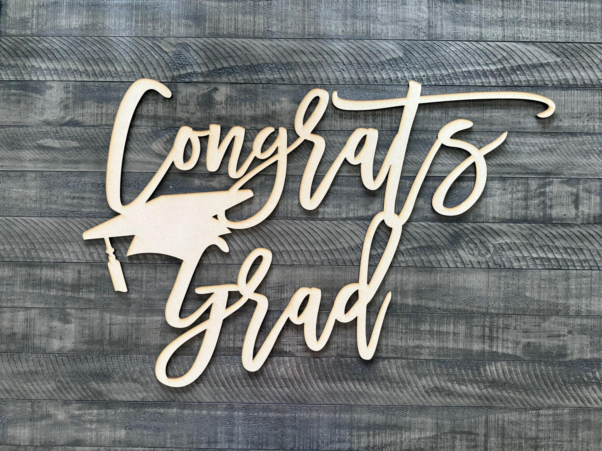 Laser Cut Congratulations Grad Sign: Graduation Party Decor, Congrats ...