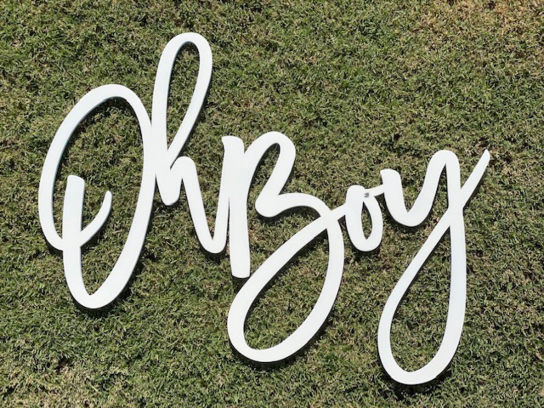Oh Boy Wooden Sign, Oh Boy Baby Shower Decoration, Gender Reveal ...