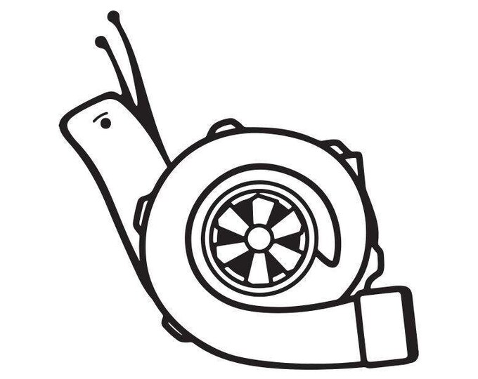 Turbo Snail Decal Boosted Facing Left - Etsy