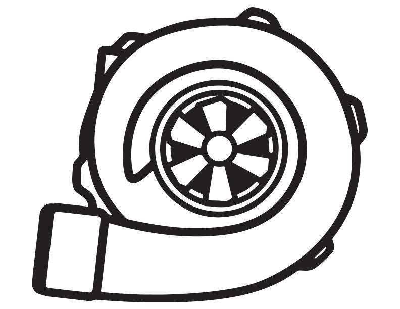 Turbo Decal Boosted Facing Left | Etsy