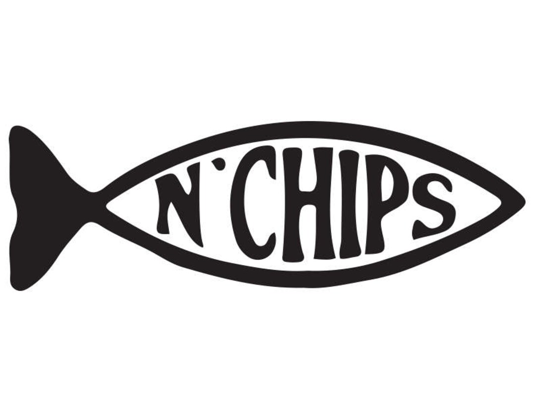 Fish N' Chips Decal. Vinyl Decal. Window Sticker. Funny Decal. Jesus ...