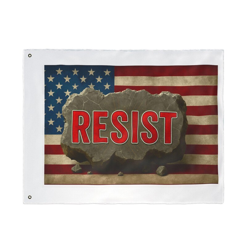 Protest Flag Resist & No Kings Frog Double Sided Flag | American Flag ...