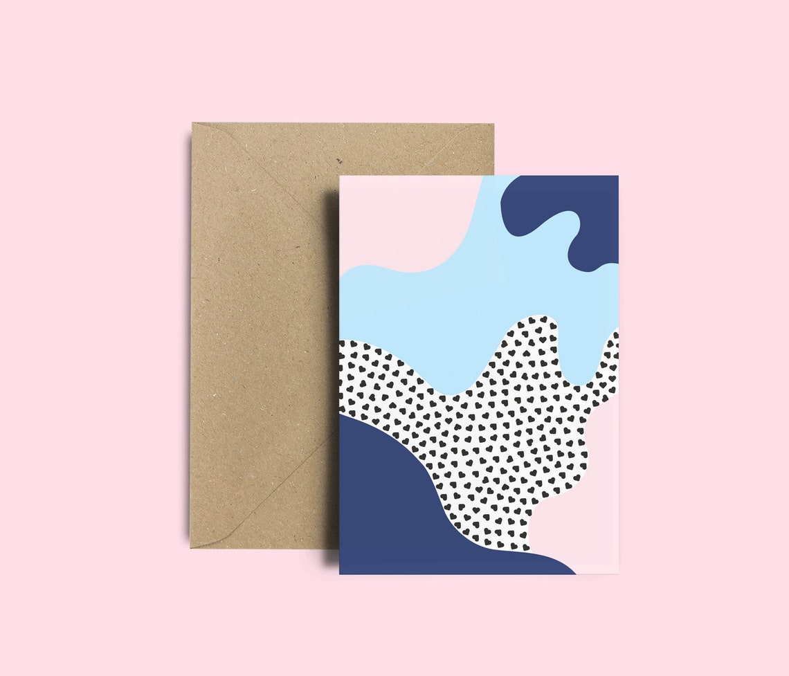 Christmas Cards Set, Pack of 4 Xmas Cards Pastel Color, Assorted ...