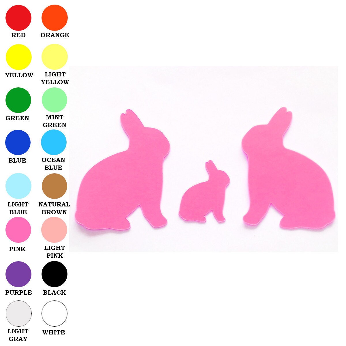 25 Pack Paper Bunny Shape Rabbit Die Cut Bunny Cut Outs | Etsy