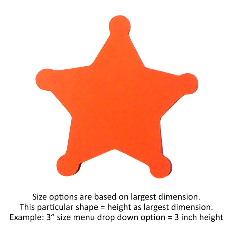 25 Pack Paper Sheriff Star Shape Sheriff Star Die Cut - Etsy