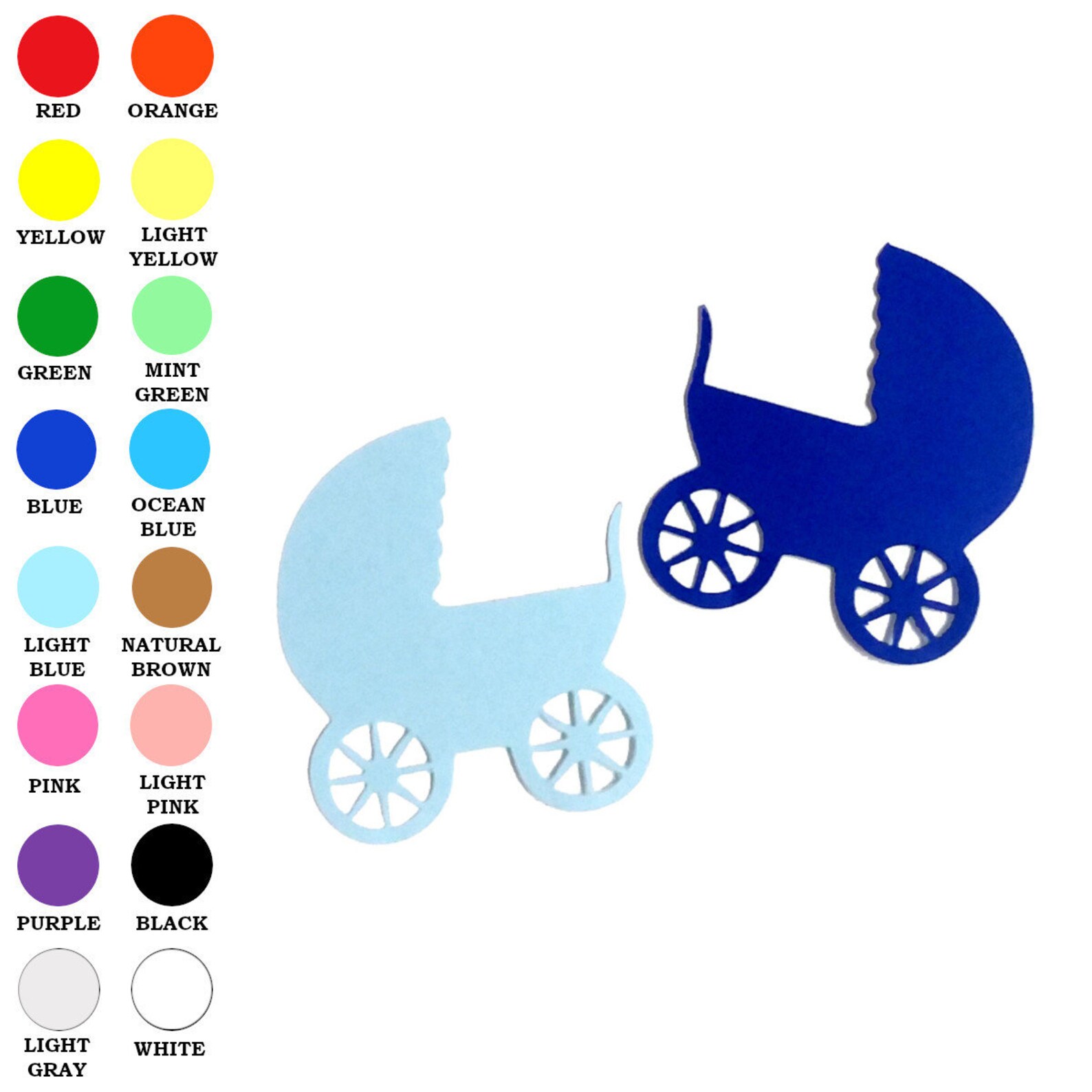 25 pack Paper Baby Carriage Shape Baby Carriage Die Cuts | Etsy