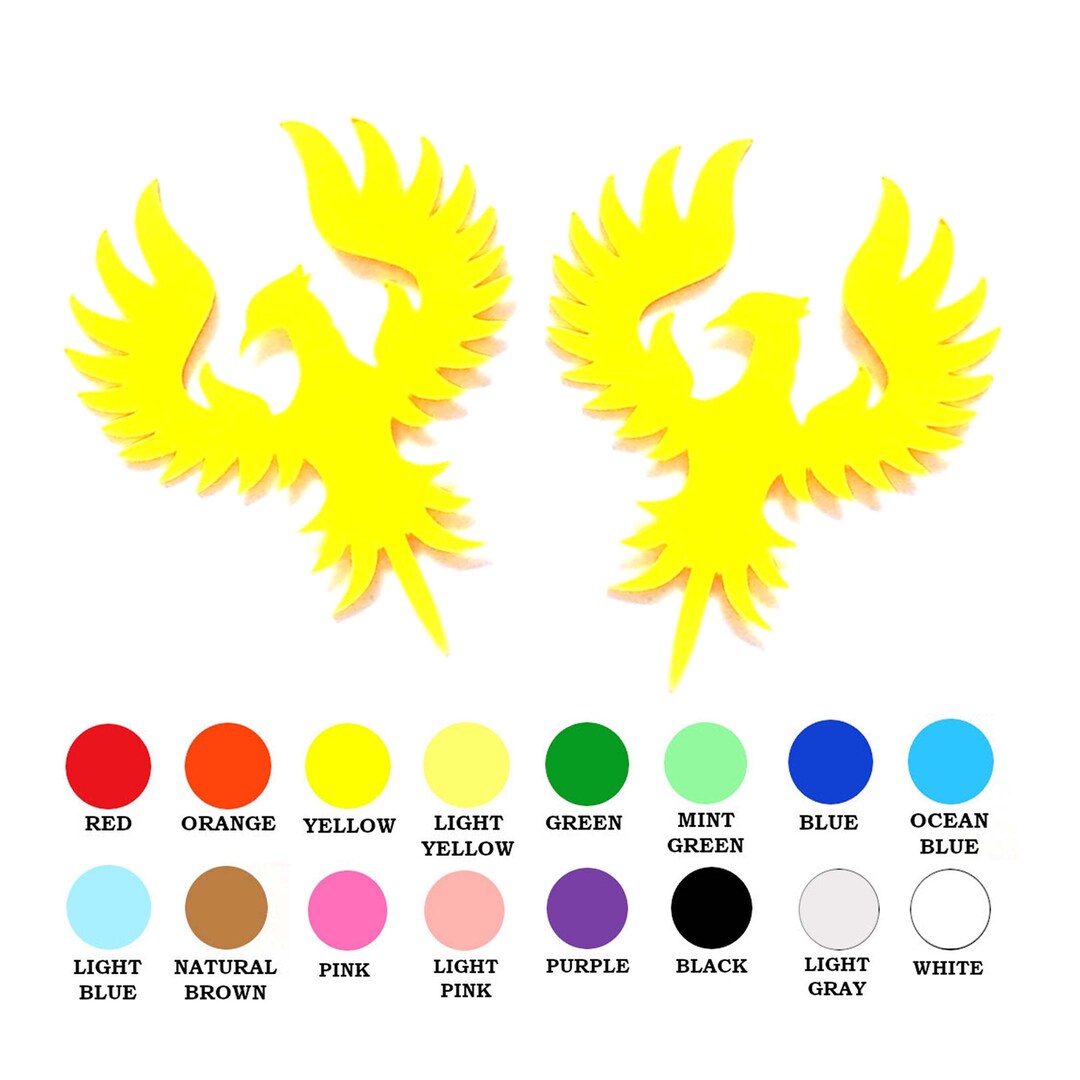 25 Pack Paper Phoenix Shape, Phoenix Die Cut Shape, Phoenix Cut Outs ...