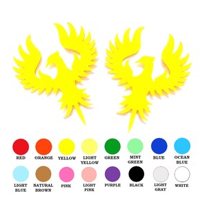 25 Pack Paper Phoenix Shape, Phoenix Die Cut Shape, Phoenix Cut Outs ...