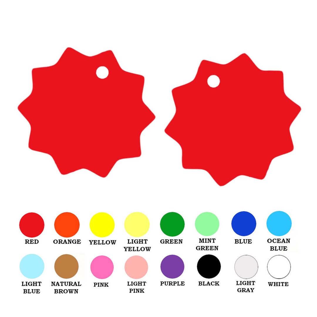 25 Pack - Starburst Gift Tag, Starburst Price Tag, Paper Starbusrt Gift ...
