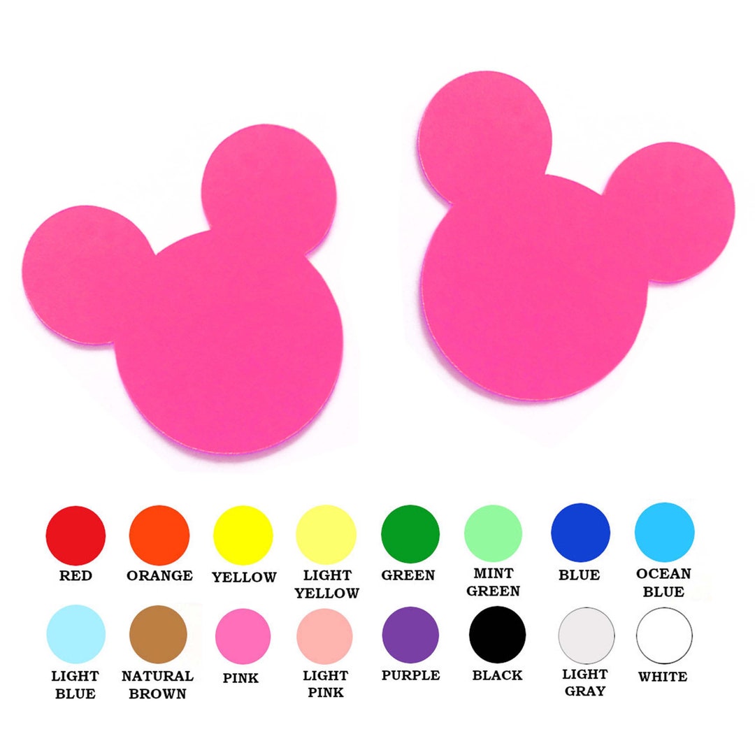 25 Pack - Paper Mouse Head Shape, Mouse Head Die Cut, Mouse Cut Outs ...