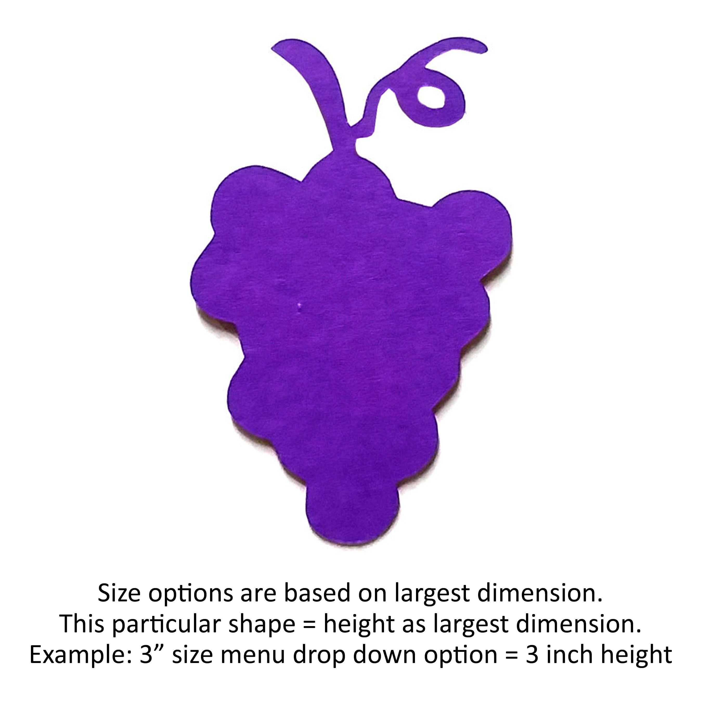 25 Pack - Paper Grape Shapes, Grape Shape, Grape Paper Cut Out, Paper ...