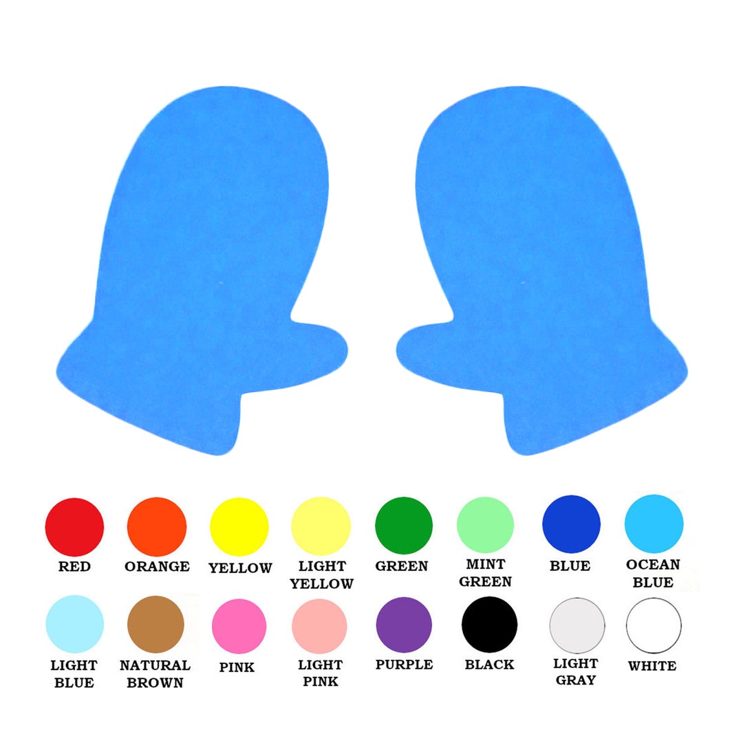 25 Pack - Paper Mitten Shapes, Christmas Mitten Shapes, Paper Christmas ...