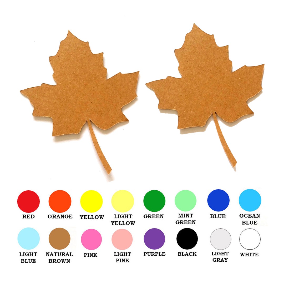 25 Pack - Paper Autumn Leaf Shapes, Paper Leaf Shapes, Leaf Shape Die ...