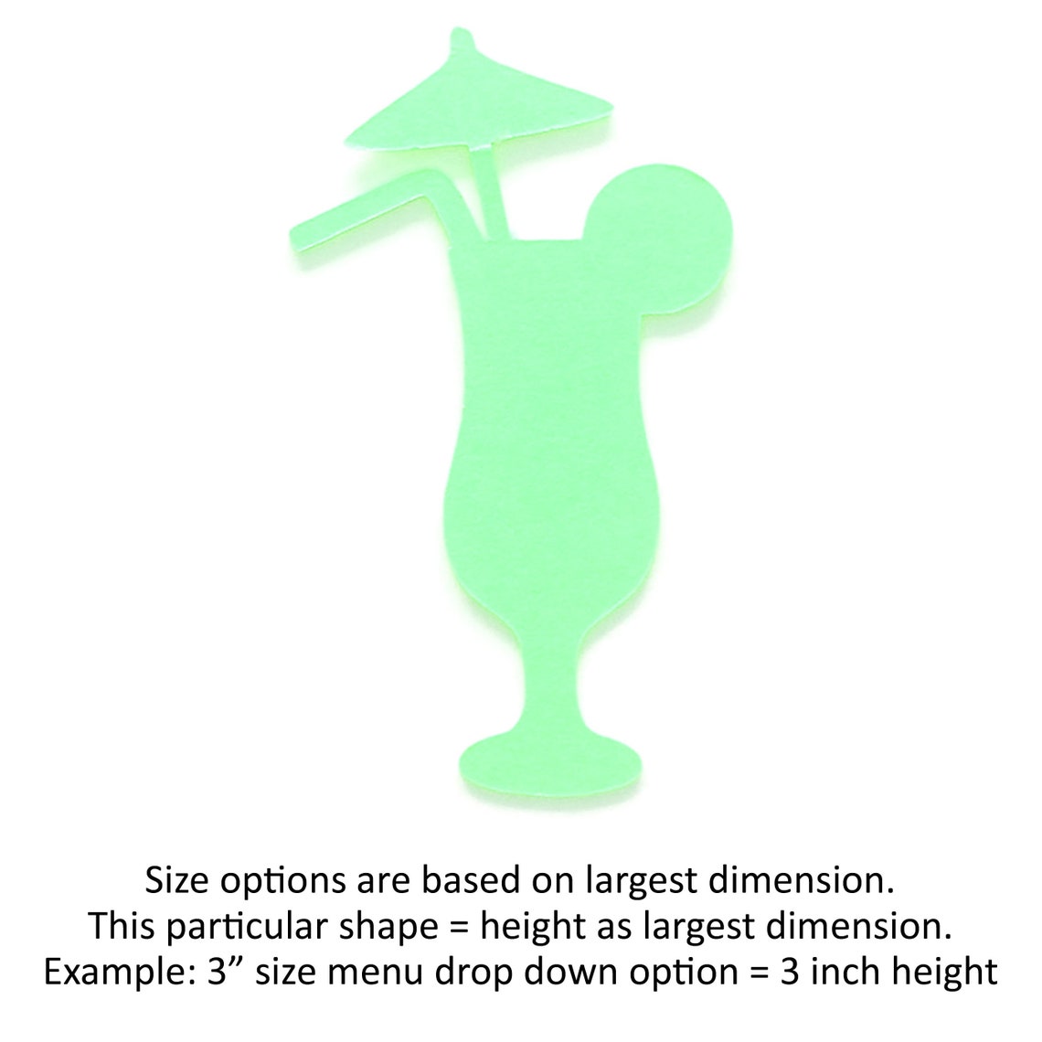 25 Pack Paper Cocktail Shape Cocktail Glass Cut Out - Etsy