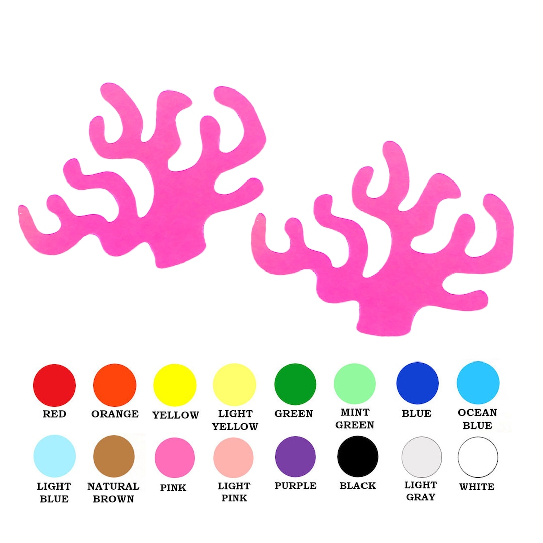 25 Pack - Paper Coral Shape, Paper Coral Cut Out, Paper Coral Die Cuts ...