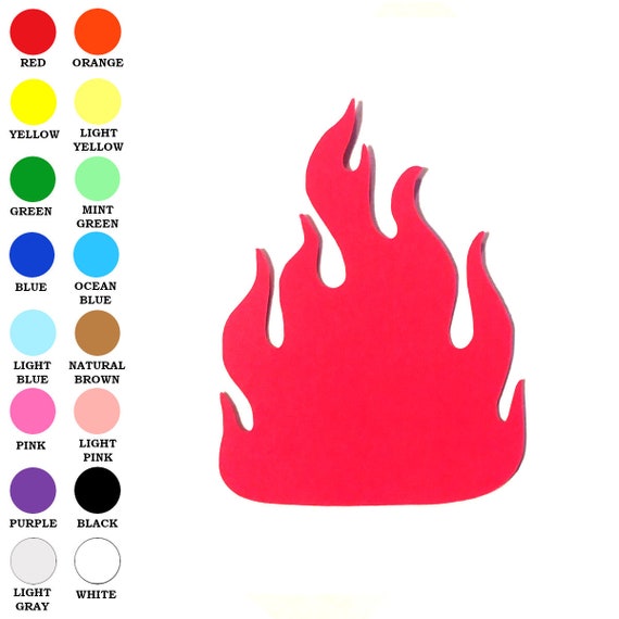 25 Pack Paper Fire Shape Fire Die Cut Fire Shape Cut Out | Etsy