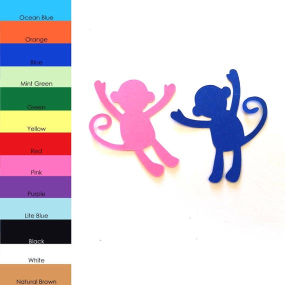 25 Pack Paper Monkey Shapes Monkey Die Cut Monkey Paper | Etsy