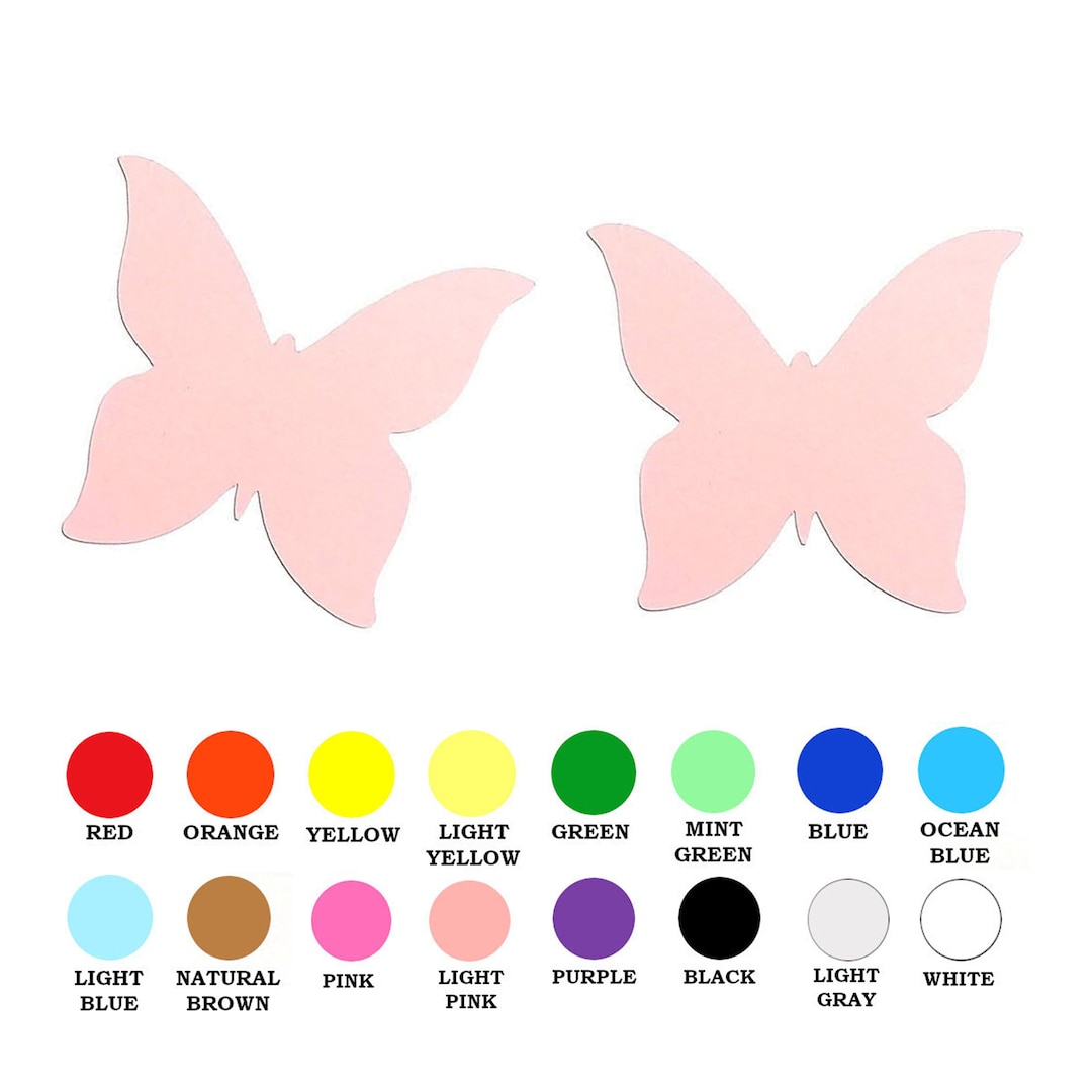 25 Pack - Paper Butterfly Shape, Butterfly Die Cut Shape, Easter Die ...