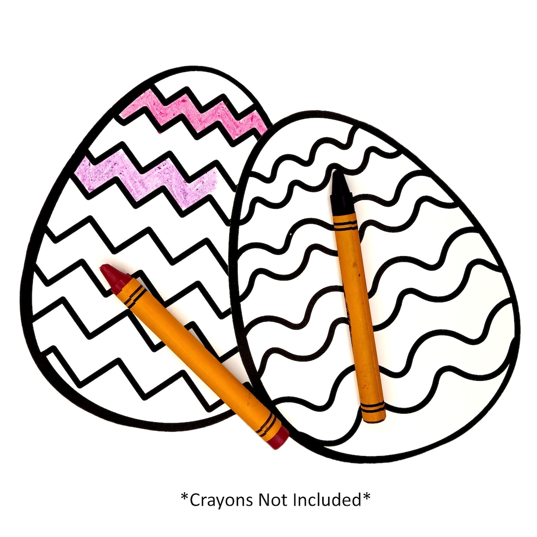 12 Pack - Paper Egg Shapes, Coloring Egg Shapes, Easter Crafts, DIY ...