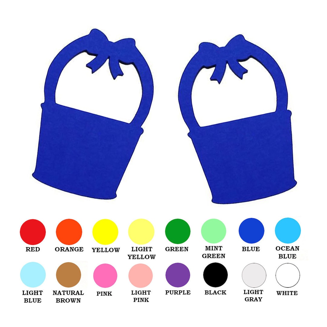 25 Pack - Paper Bucket Shapes, Bucket Die Cut Shape, Easter Die Cut ...