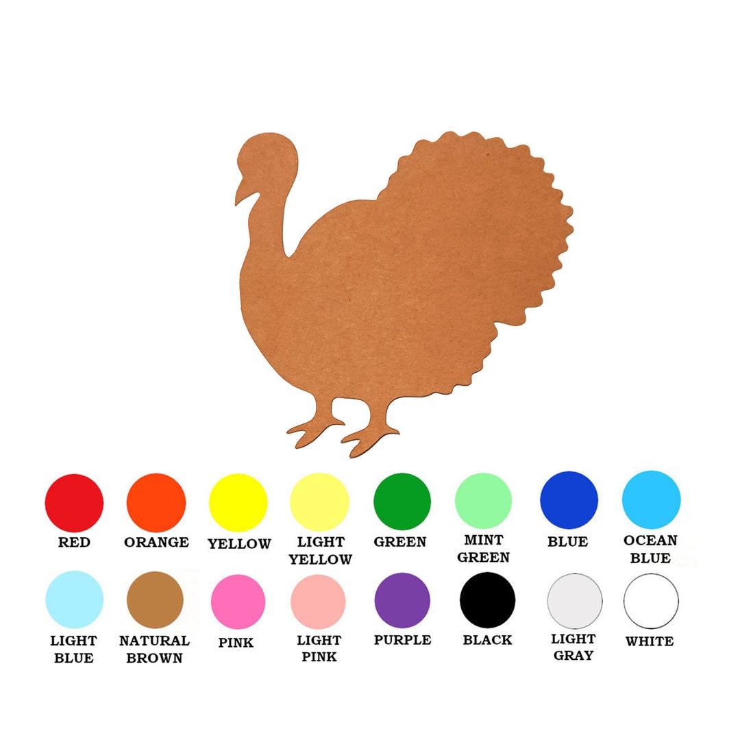 25 Pack Paper Turkey Shape, Turkey Die Cut, Turkey Cut Outs, DIY Card ...