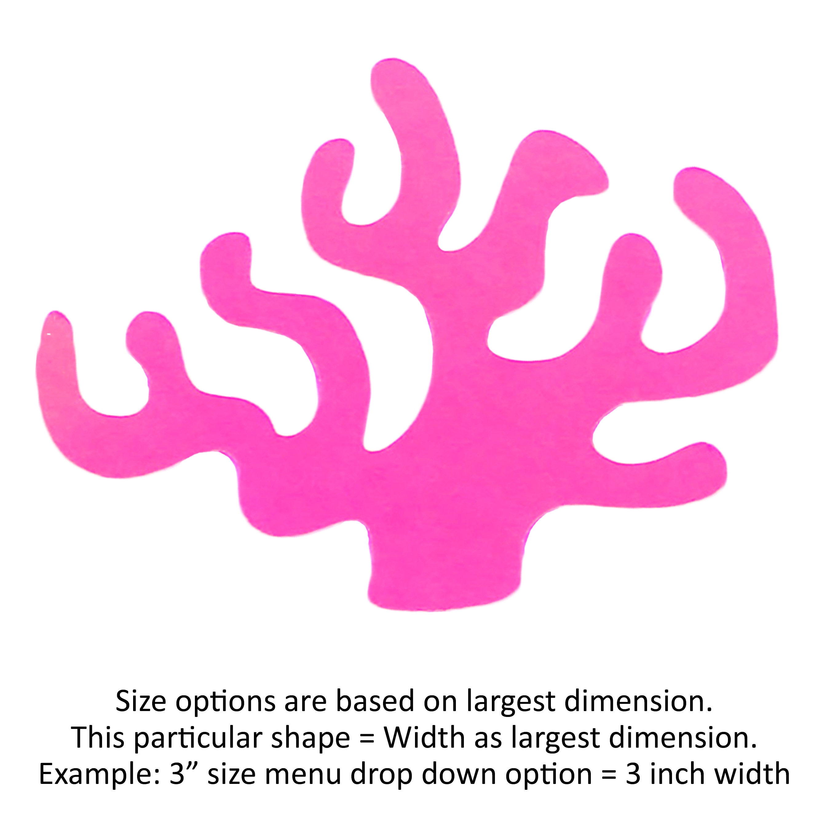 25 Pack - Paper Coral Shape, Paper Coral Cut Out, Paper Coral Die Cuts ...