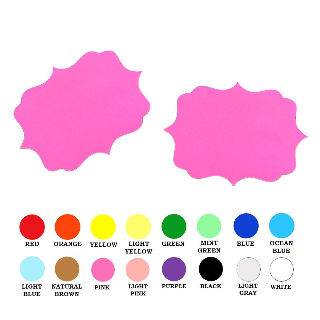 25 Pack - Paper Bracket Rectangle Shapes, Paper Rectangle Bracket ...