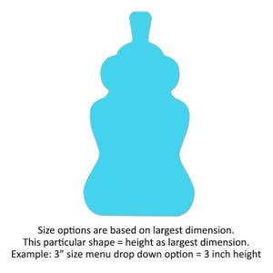 25 Pack - Paper Baby Bottle Shapes, Baby Bottle Die Cut, DIY Baby ...