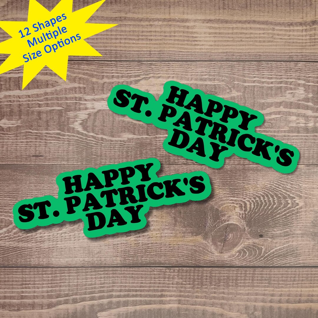 12 Pack - St. Patricks Day Words Set, St. Patrick's Day Paper Shapes ...