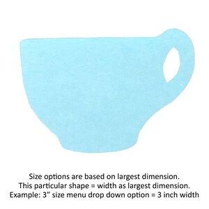 25 Pack - Paper Tea Cup Shapes, Tea Cup Shape, Tea Cup Paper Cut Out ...