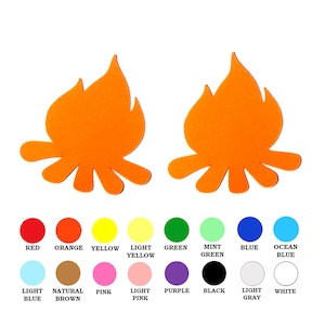 25 Pack - Paper Campfire Shape, Campfire Die Cut, Campfire Shape Cut ...