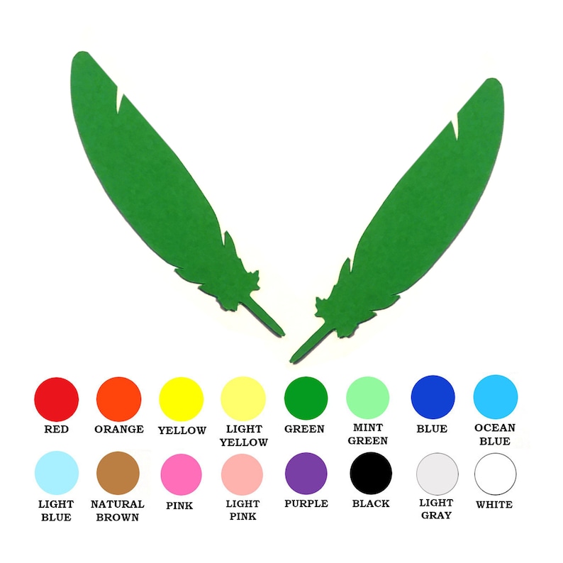 25 Pack - Paper Feather Shape, Feather Die Cut, Paper Feather Shape Cut ...