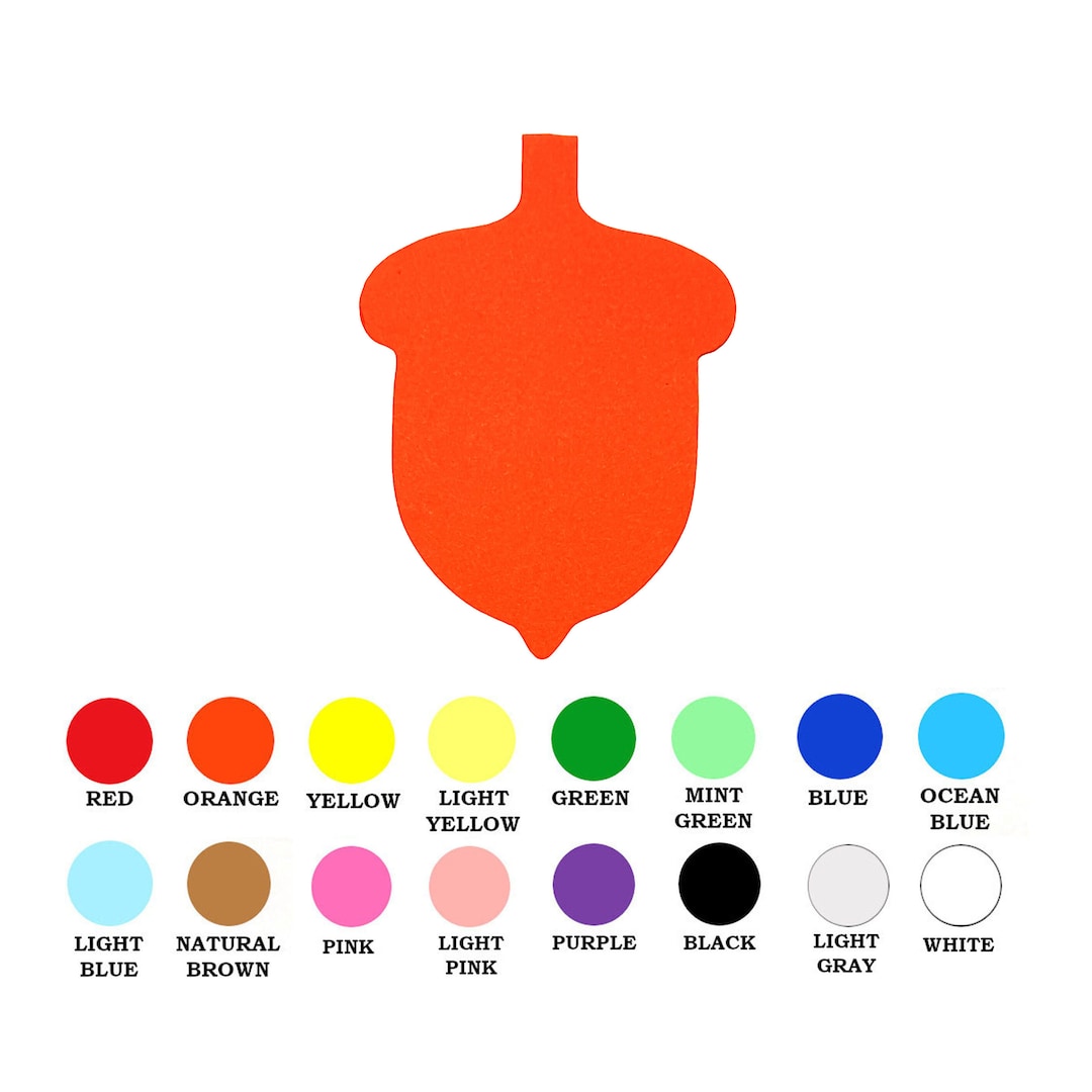 25 Pack - Paper Acorn Shape, Acorn Shapes, Paper Acorn Cut Outs, Fall ...