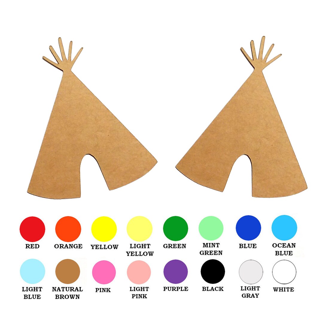 25 Pack - Paper Teepee Shapes, Paper Teepee Die Cut, Paper Tipi Cut Out ...