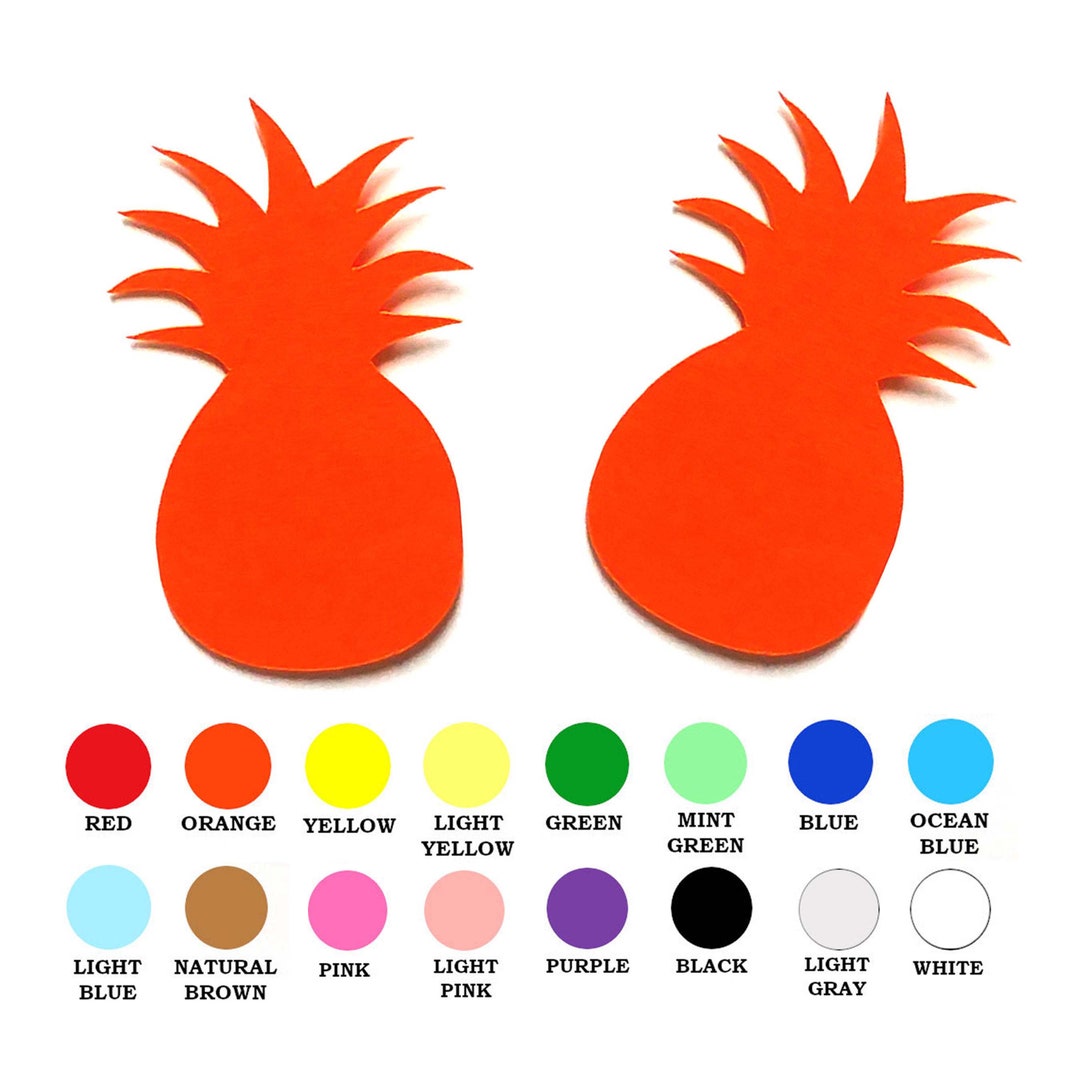 25 Pack - Paper Pineapple Shapes, Pineapple Shape, Pineapple Paper Cut ...