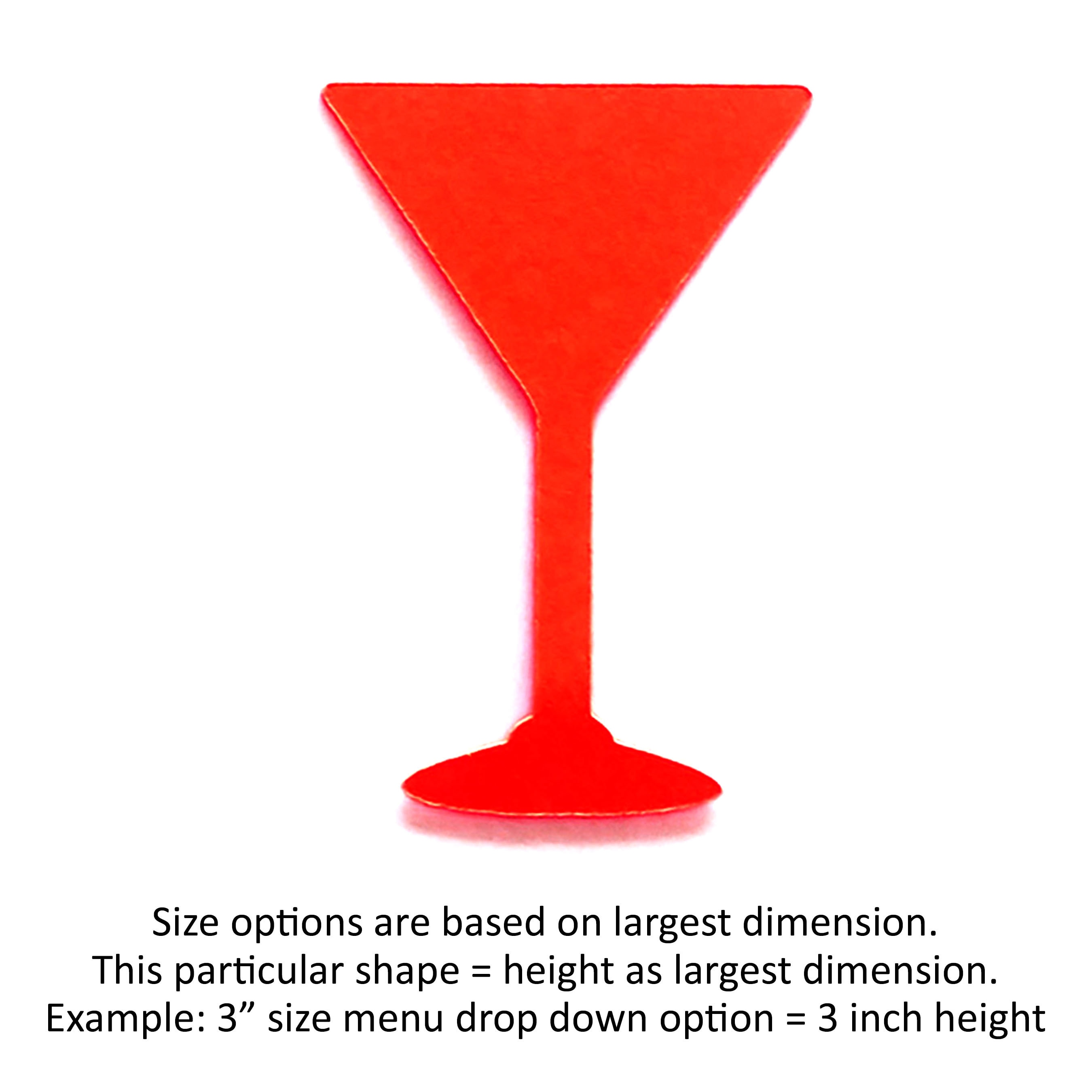 25 Pack - Paper Martini Shape, Martini Glass Cut Out, Paper Martini ...