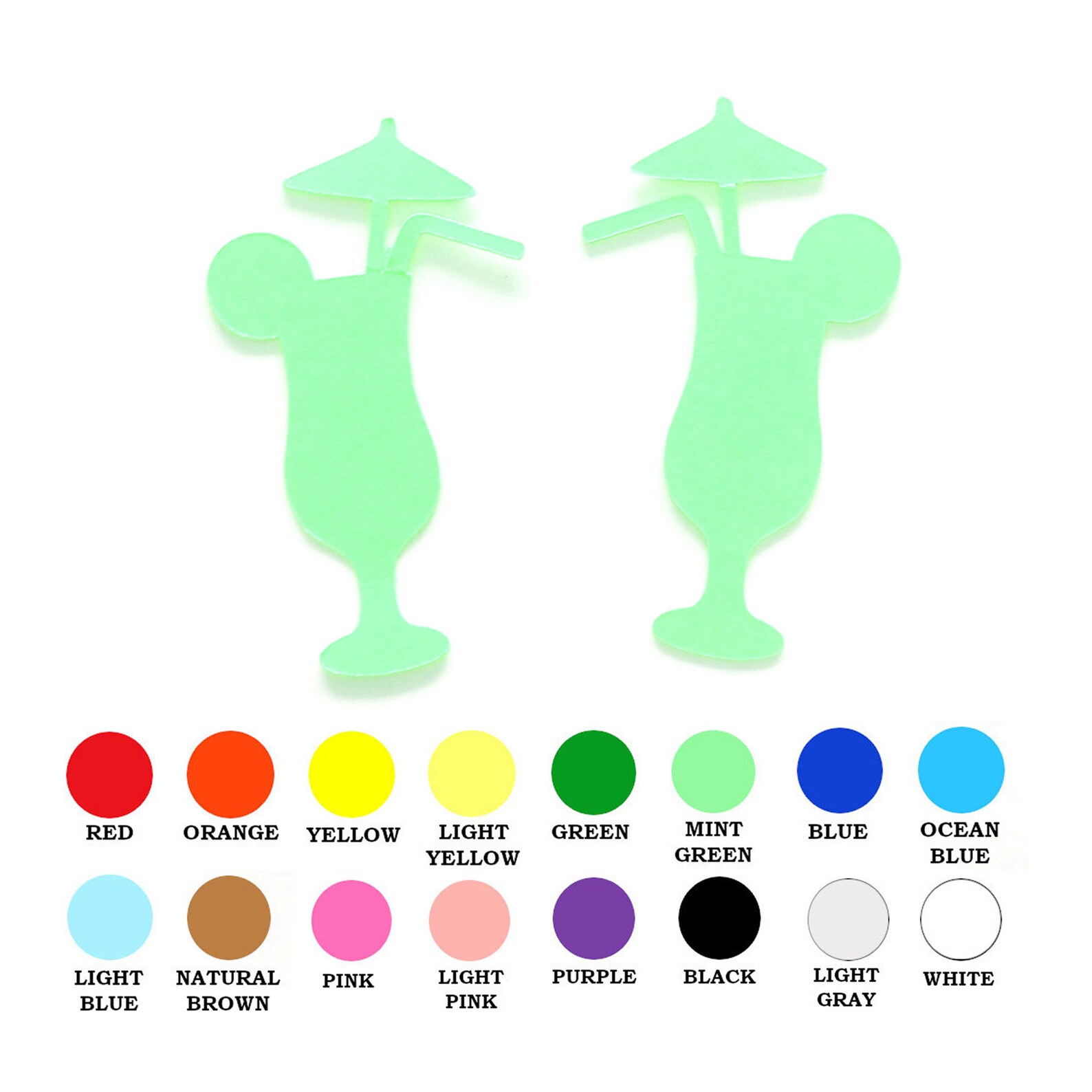 25 Pack Paper Cocktail Shape Cocktail Glass Cut Out - Etsy