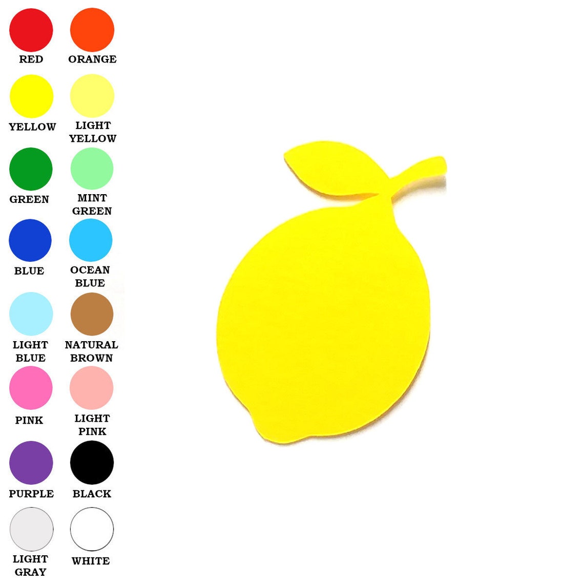 25 pack Paper Lemon Shapes Lemon Shape Lemon Paper Cut | Etsy