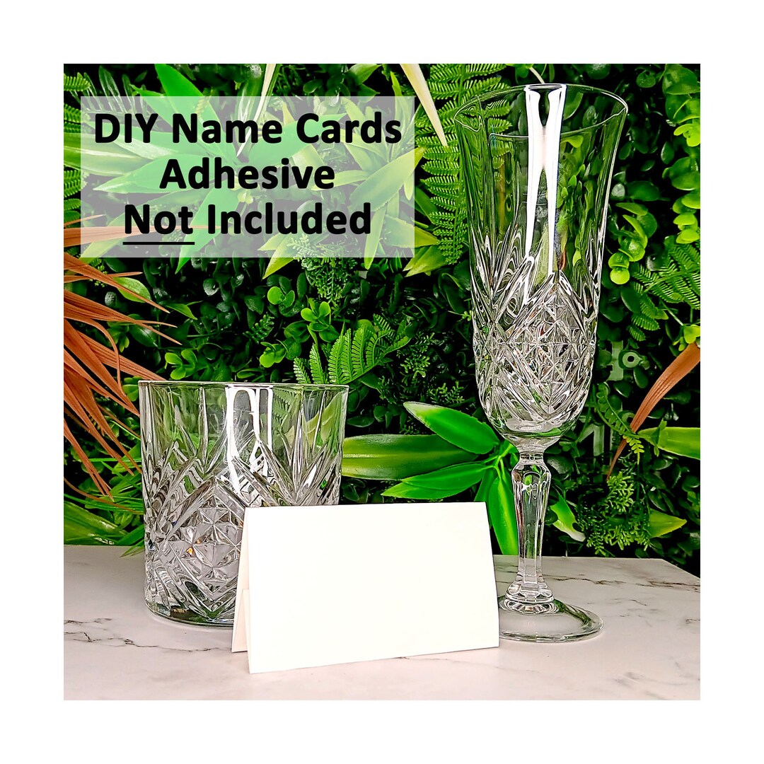 25 Pack: DIY White Table Place Cards, White Tent Name Cards, White ...