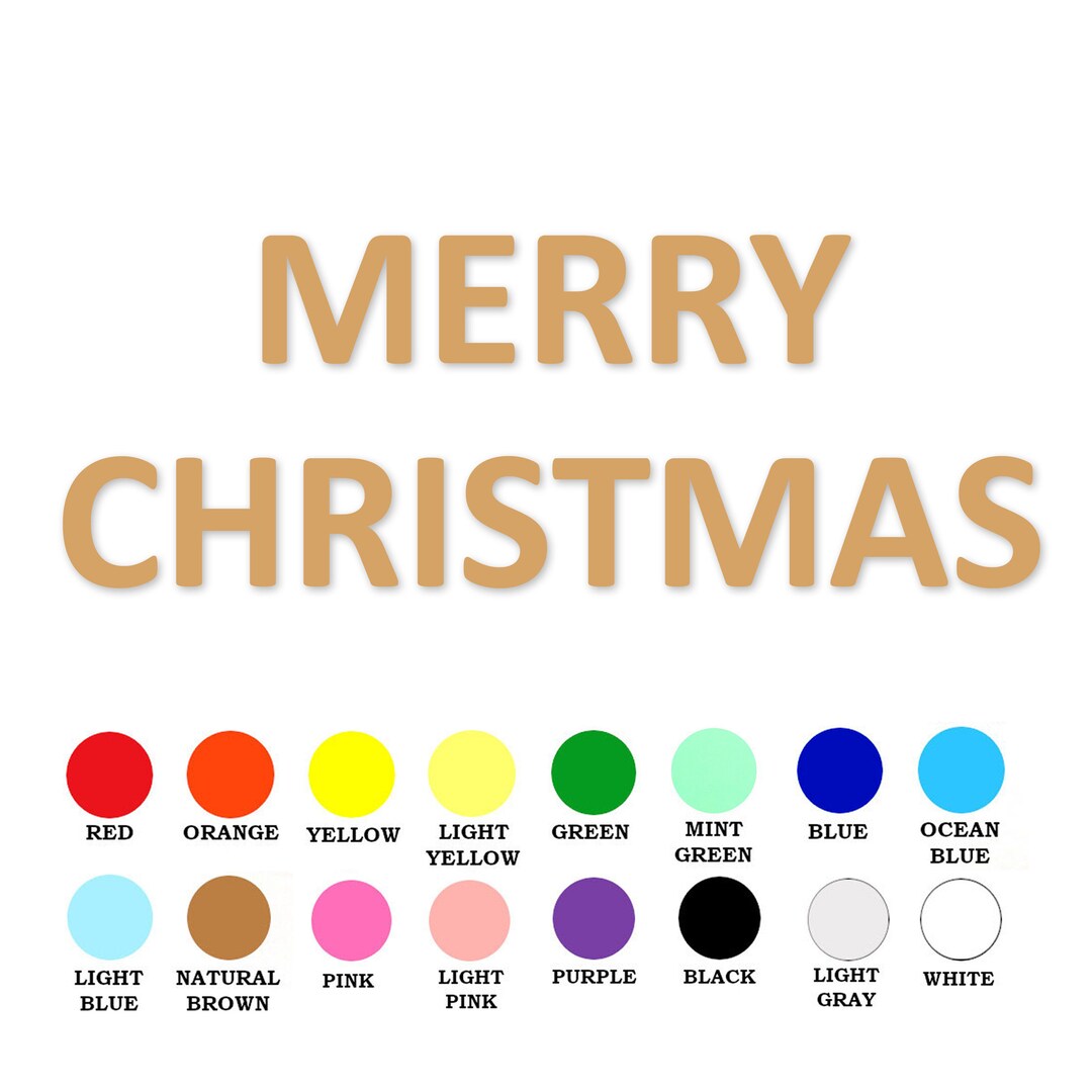 Merry Christmas Paper Letters, Merry Christmas Die Cut Shapes, Paper ...