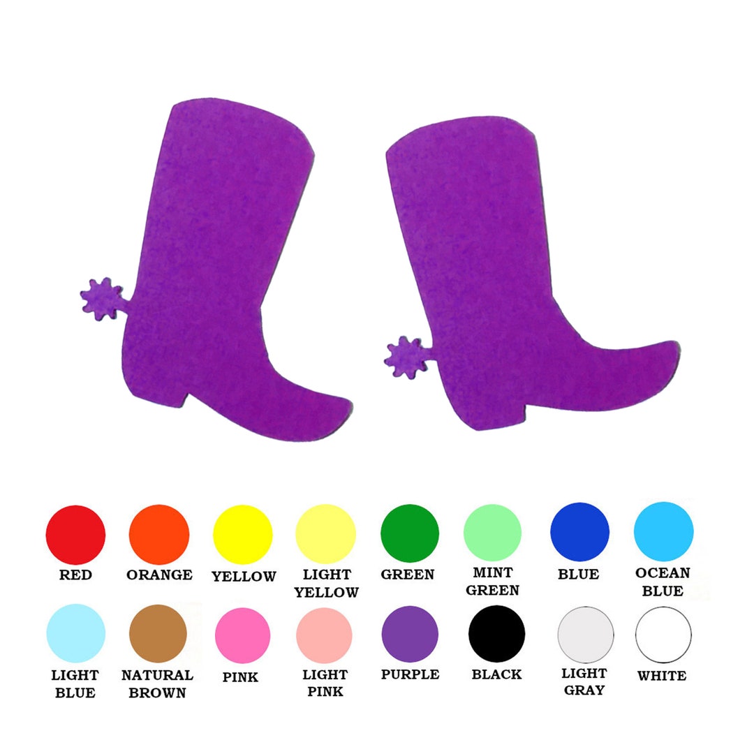 25 Pack - Paper Boot Shapes, Paper Boot Cut Outs, Paper Cowboy Boot ...
