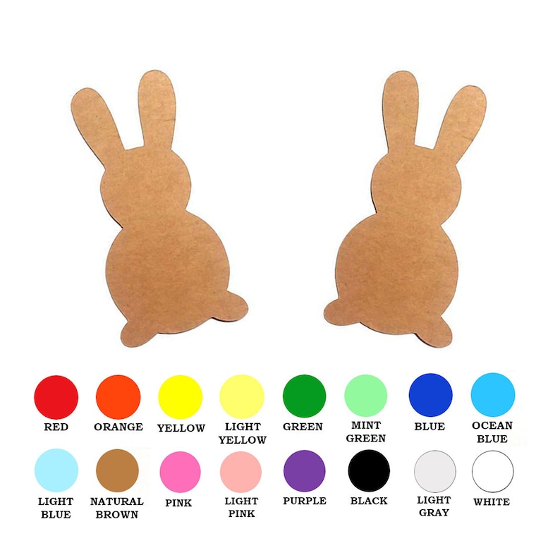 25 Pack Paper Bunny Shape Bunny Die Cut Shape Easter Die - Etsy