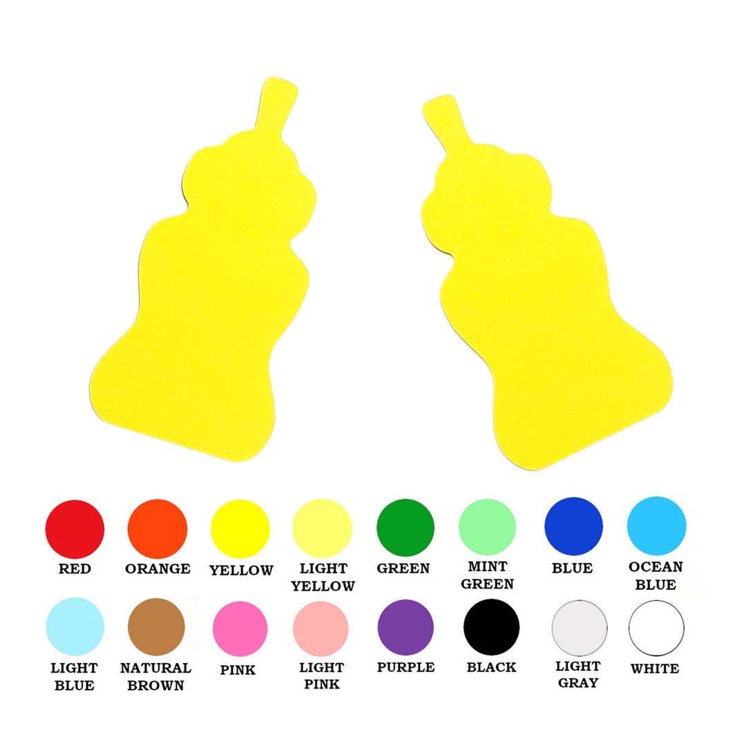 25 Pack Paper Baby Bottle Shapes, Baby Bottle Die Cut, DIY Baby Shower ...