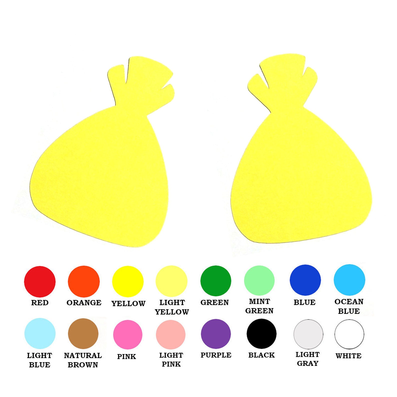 25 Pack - Paper Money Bag Shape, Money Bag Die Cut, Paper Money Sack ...