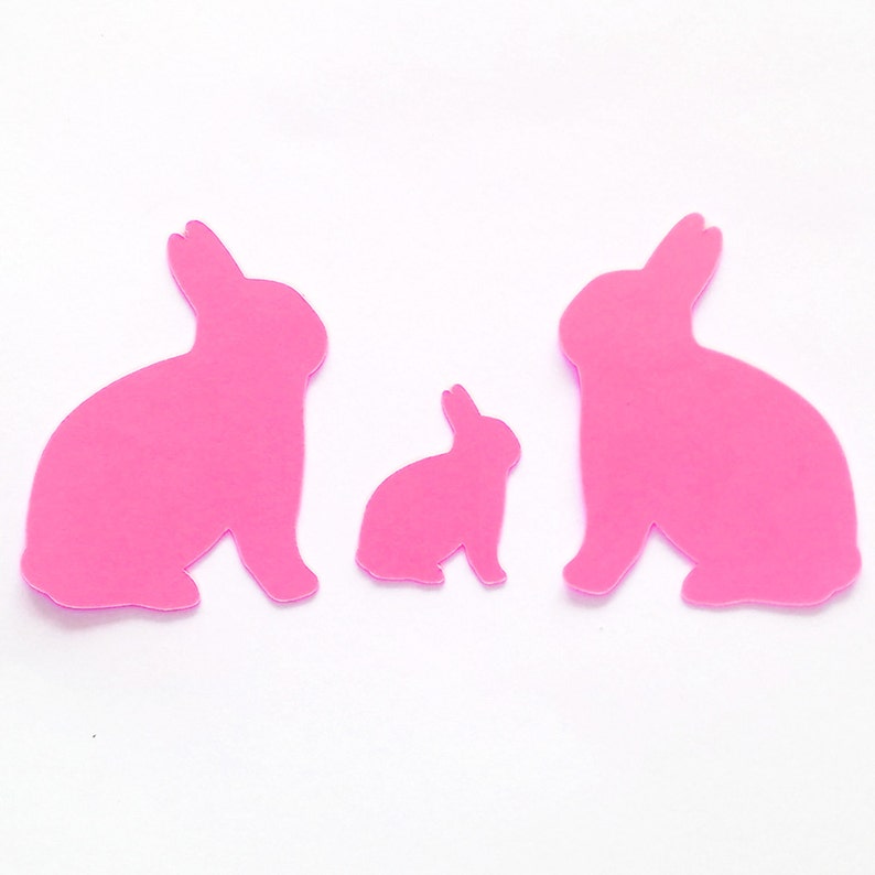 25 Pack Paper Bunny Shape Rabbit Die Cut Bunny Cut Outs | Etsy