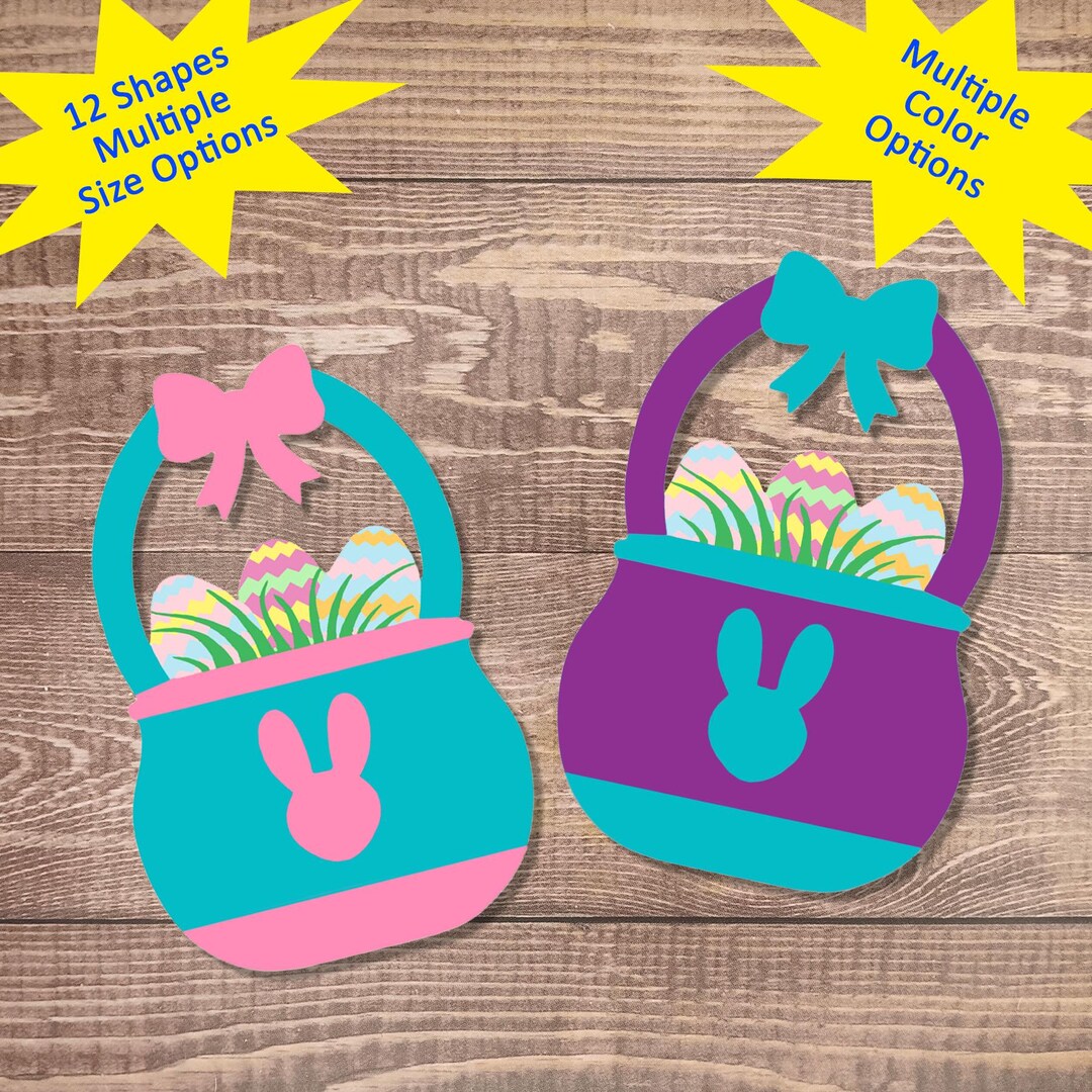 12 Pack - Paper Easter Basket Shapes, Easter Basket Paper Shapes ...