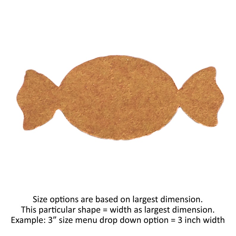 25 Pack - Paper Candy Shapes, Candy Paper Shape, Long Candy Paper Shape ...