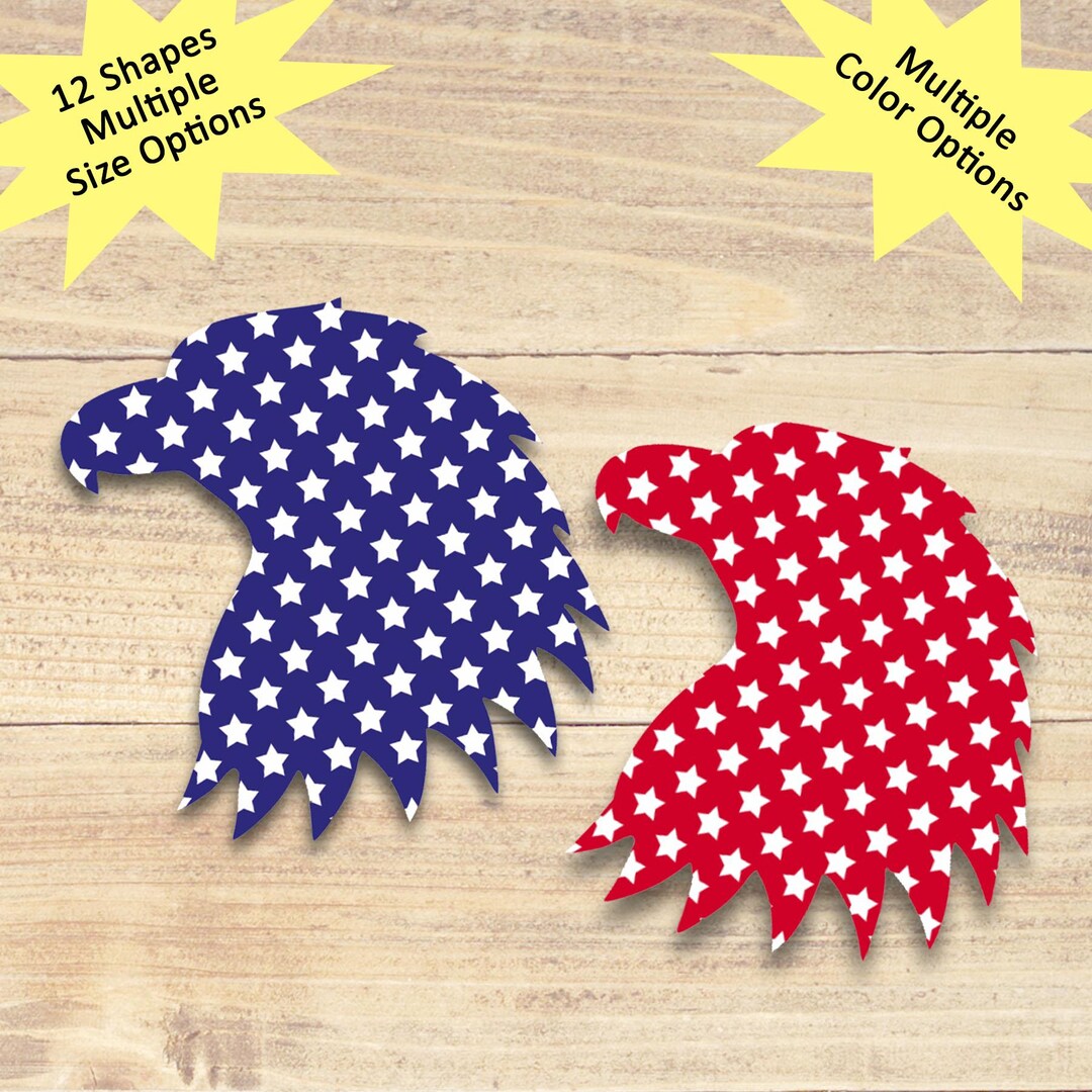 12 Pack - Paper Eagle Head Shapes, Eagle Head Paper Crafts, Paper Eagle ...